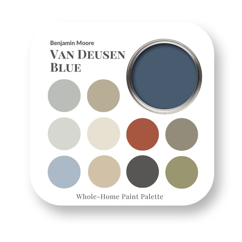 Van Deusen Blue by Benjamin Moore Interior Paint Color Palette ...