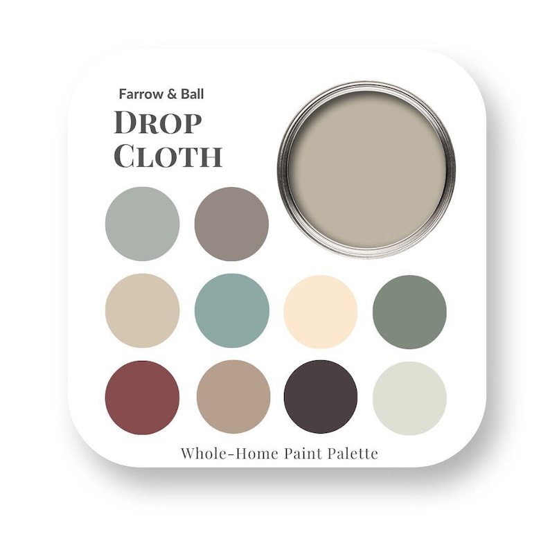 Drop Cloth by Farrow & Ball Interior Paint Color Palette, Interior ...