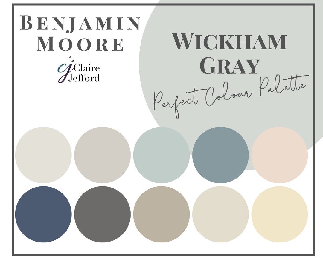 Wickham Gray by Benjamin Moore Interior Paint Color Palette Interior ...