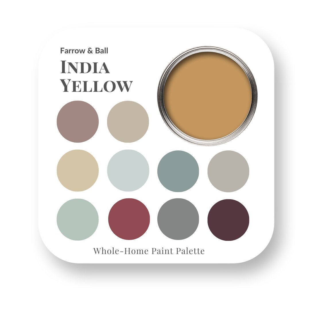 India Yellow by Farrow & Ball Interior Paint Color Palette, Interior ...