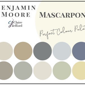 Mascarpone by Benjamin Moore Interior Paint Color Palette - Etsy