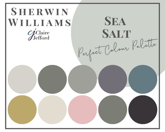Sea Salt by Sherwin Williams Interior Paint Color Palette - Etsy
