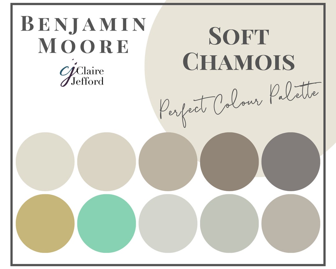 Soft Chamois by Benjamin Moore Interior Paint Color Palette - Etsy