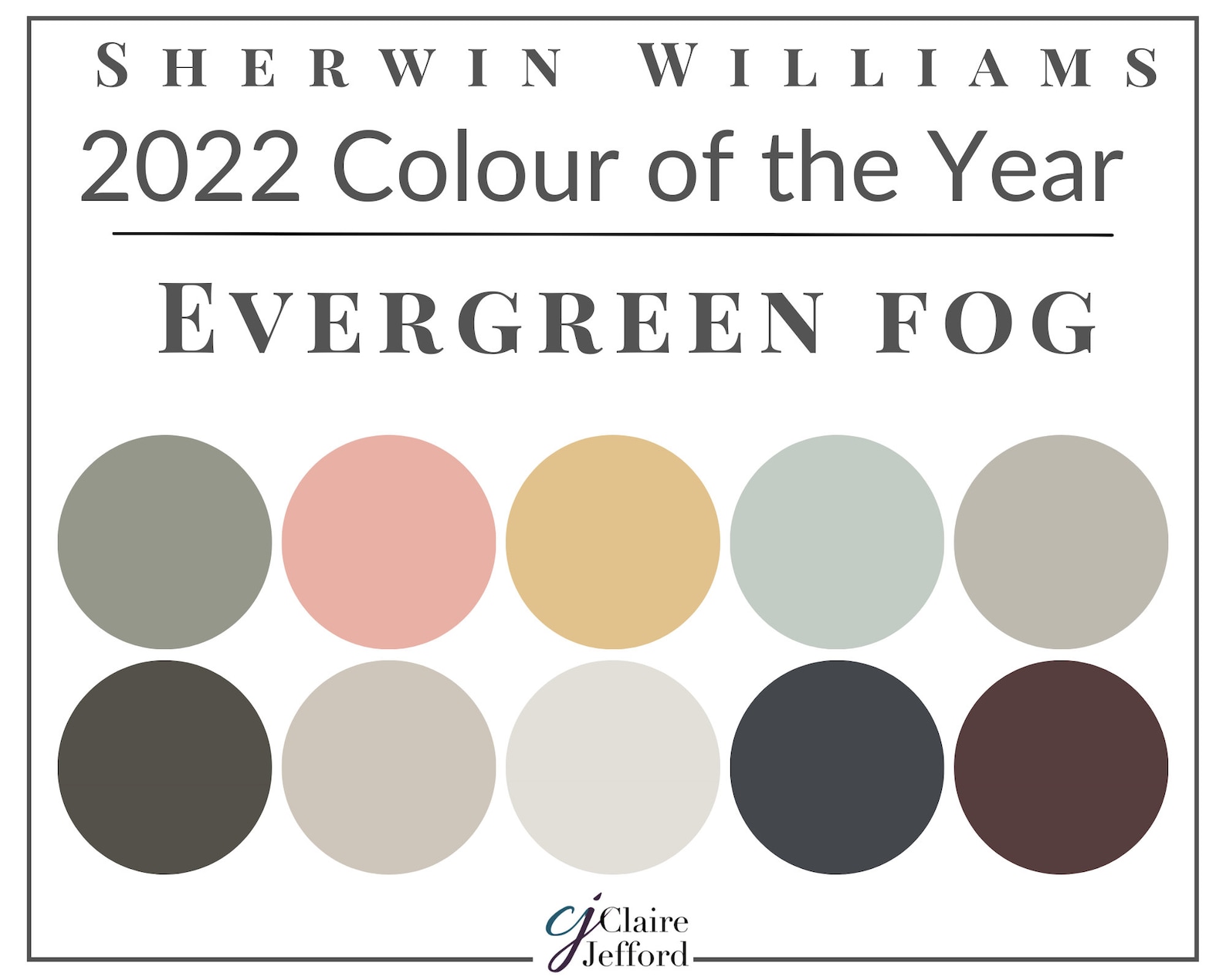 Evergreen Fog Sherwin Williams Color of the Year 2022 Color | Etsy