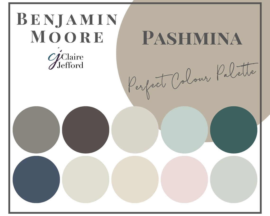 Pashmina by Benjamin Moore Interior Paint Color Palette - Etsy