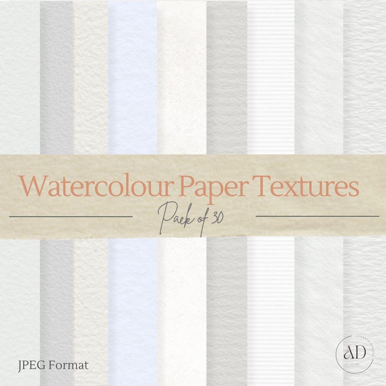 30 Watercolor Digital Papers - Watercolour Paper Textures - Paper ...