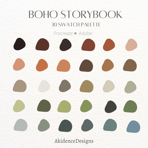 Boho Storybook Swatch Palette-digital - Etsy