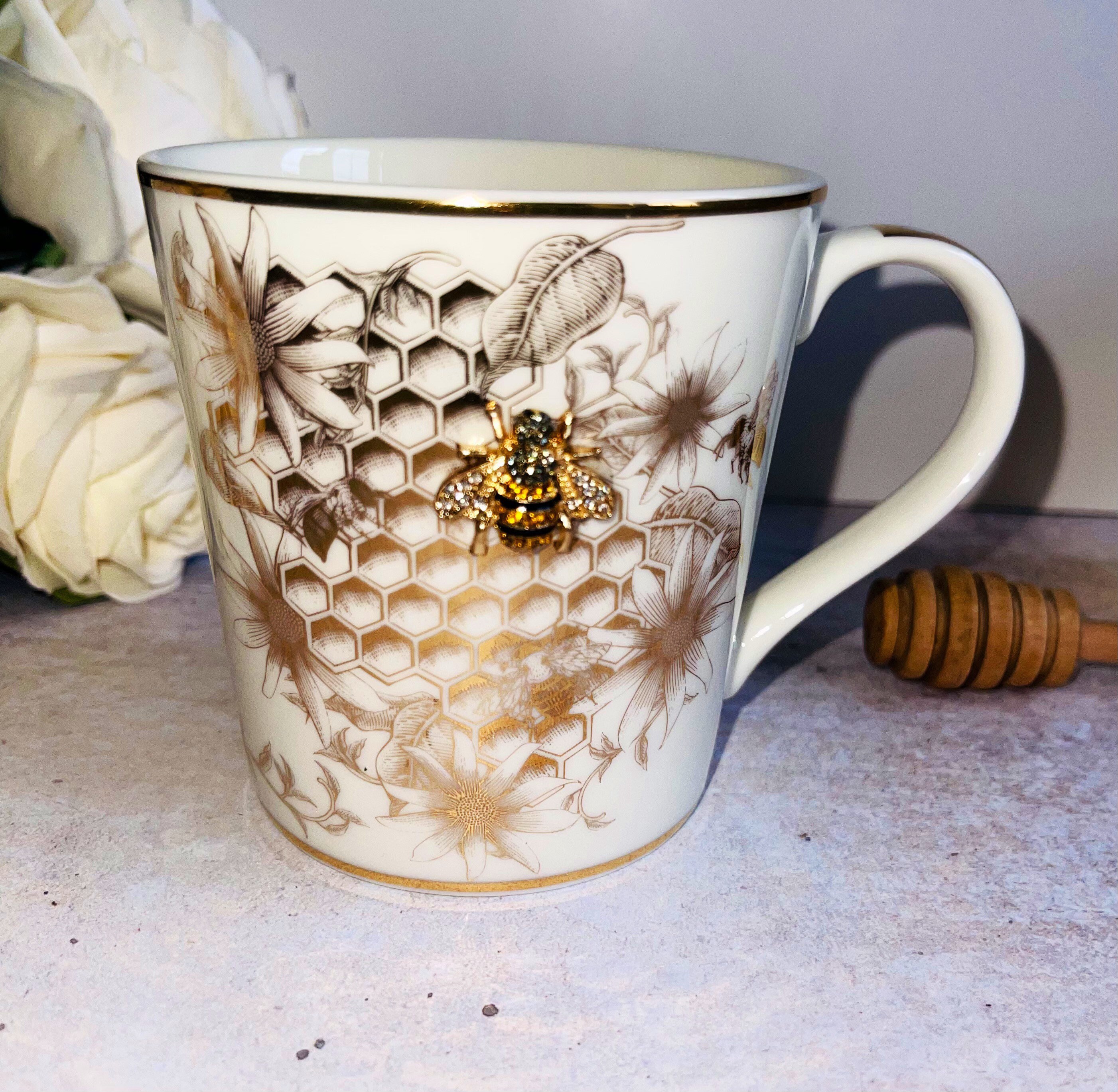 Queen Bee Gold Mug Ceramic Tea Mug Coffee Mug - Etsy