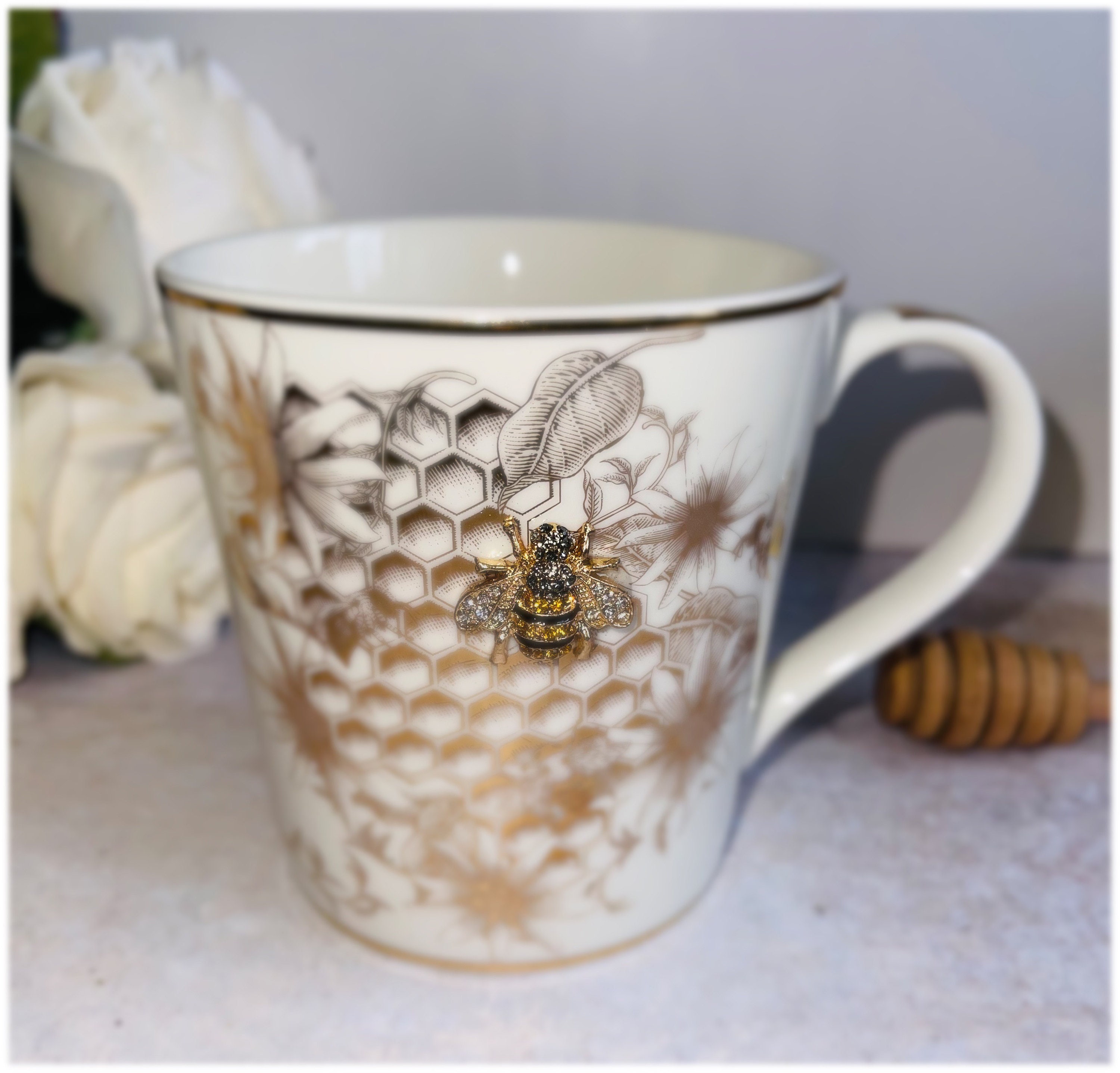 Queen Bee Gold Mug Ceramic Tea Mug Coffee Mug - Etsy