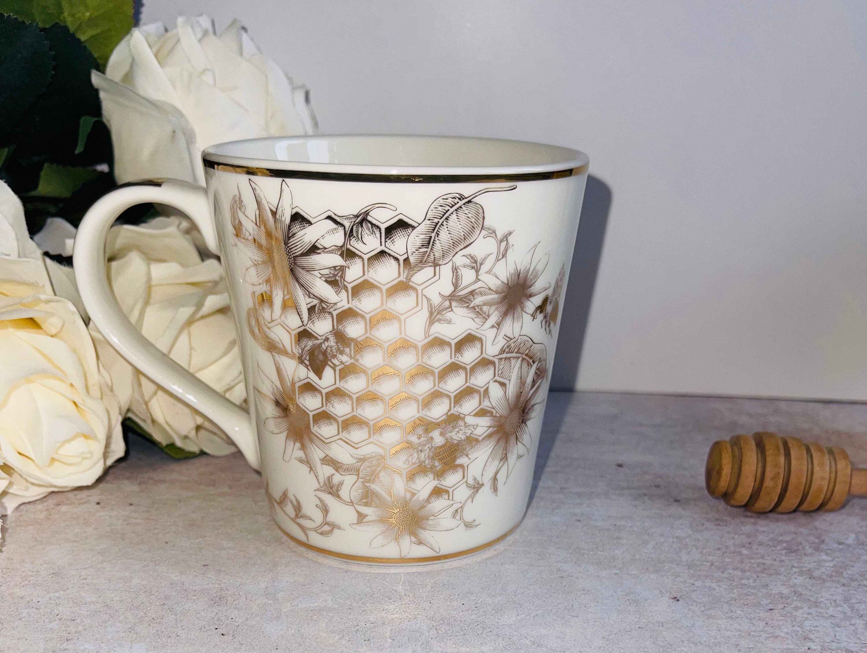 Queen Bee Gold Mug Ceramic Tea Mug Coffee Mug - Etsy