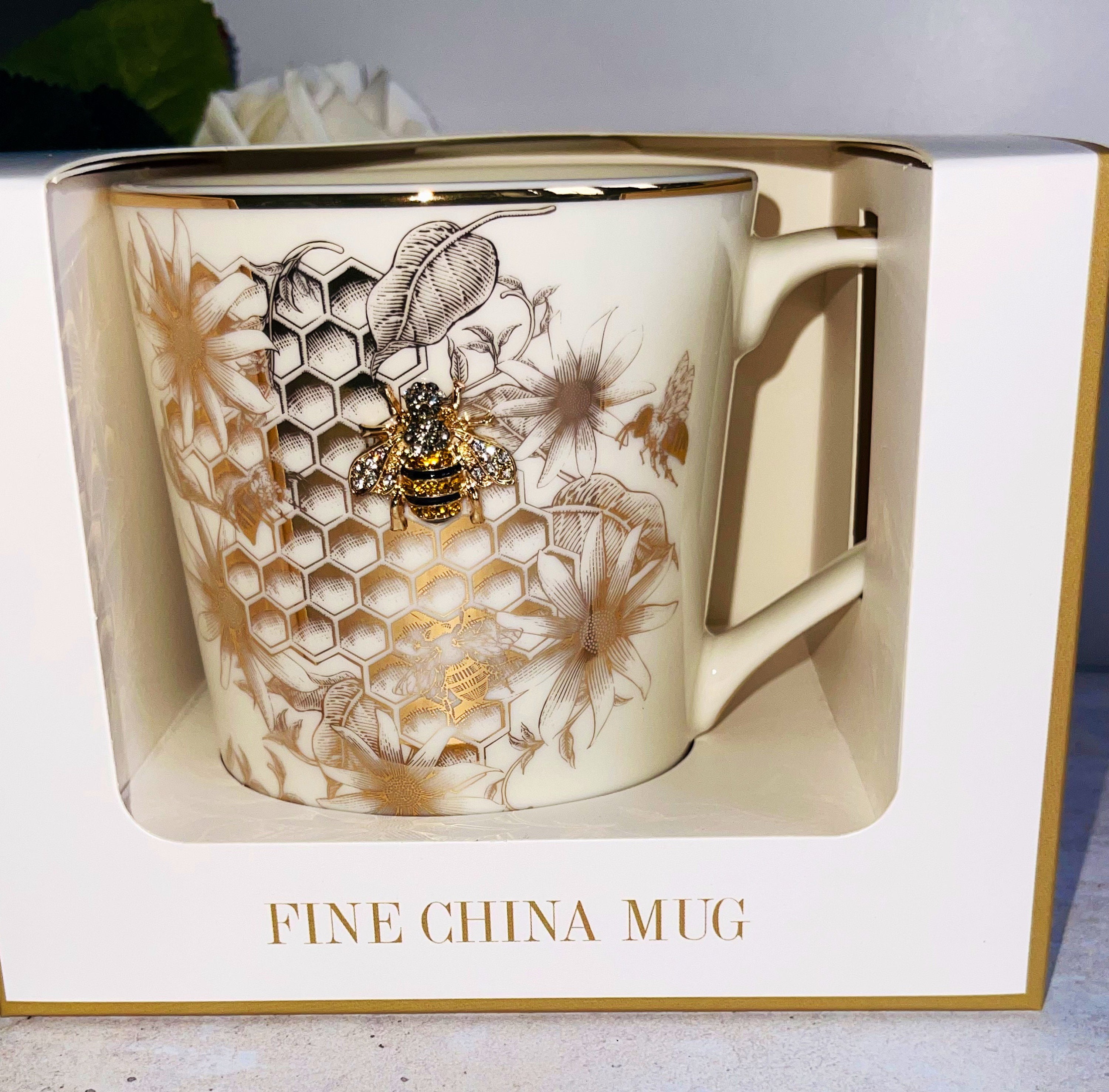 Queen Bee Gold Mug Ceramic Tea Mug Coffee Mug - Etsy