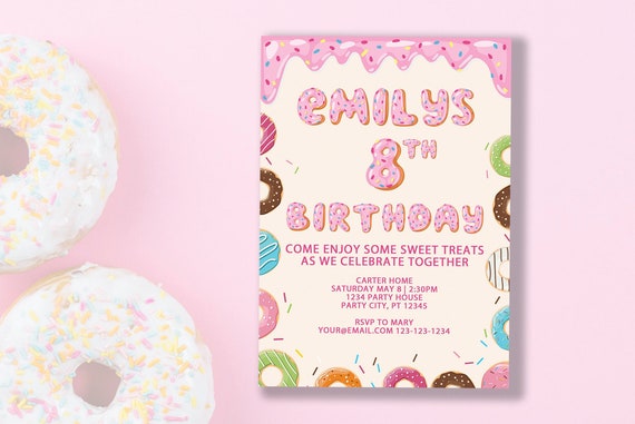 Bagel Birthday Invitation