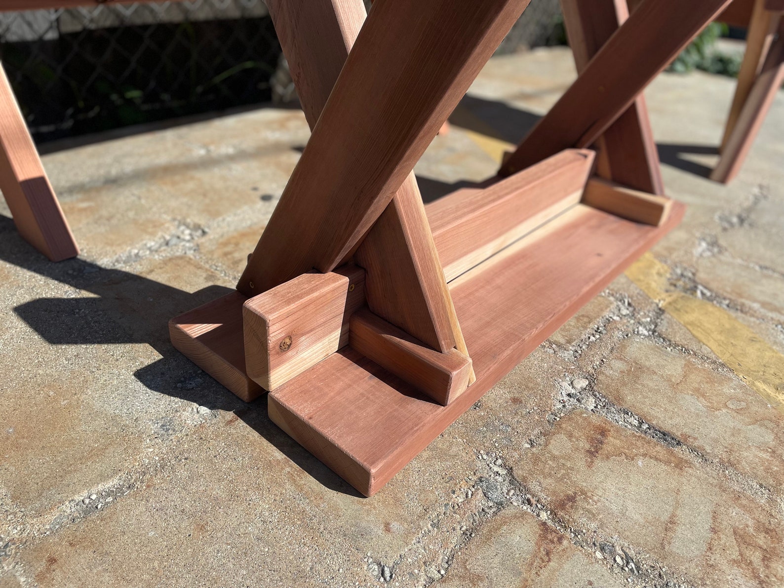 Thick Solid American Redwood Stool and Benches - Etsy