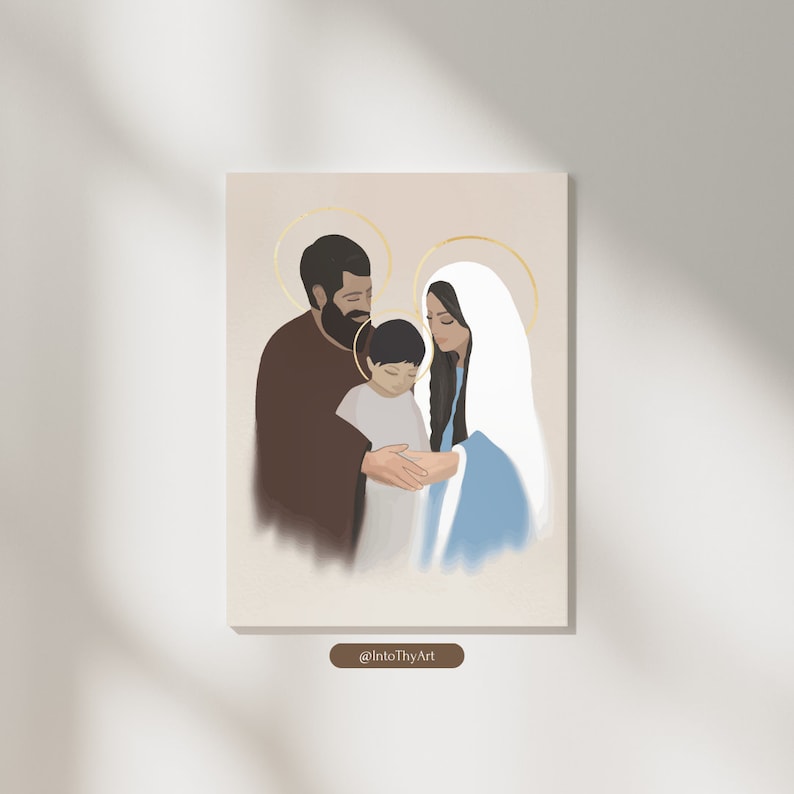 Print-holy Family Print Catholic Gift Christmas Decor Religious Wall ...