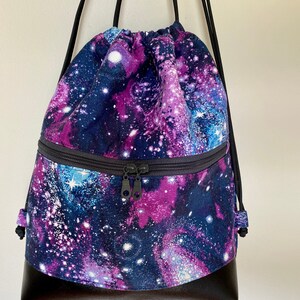 Galaxy Print Fabric Backpack, Handmade Backpack Purse for Women ...
