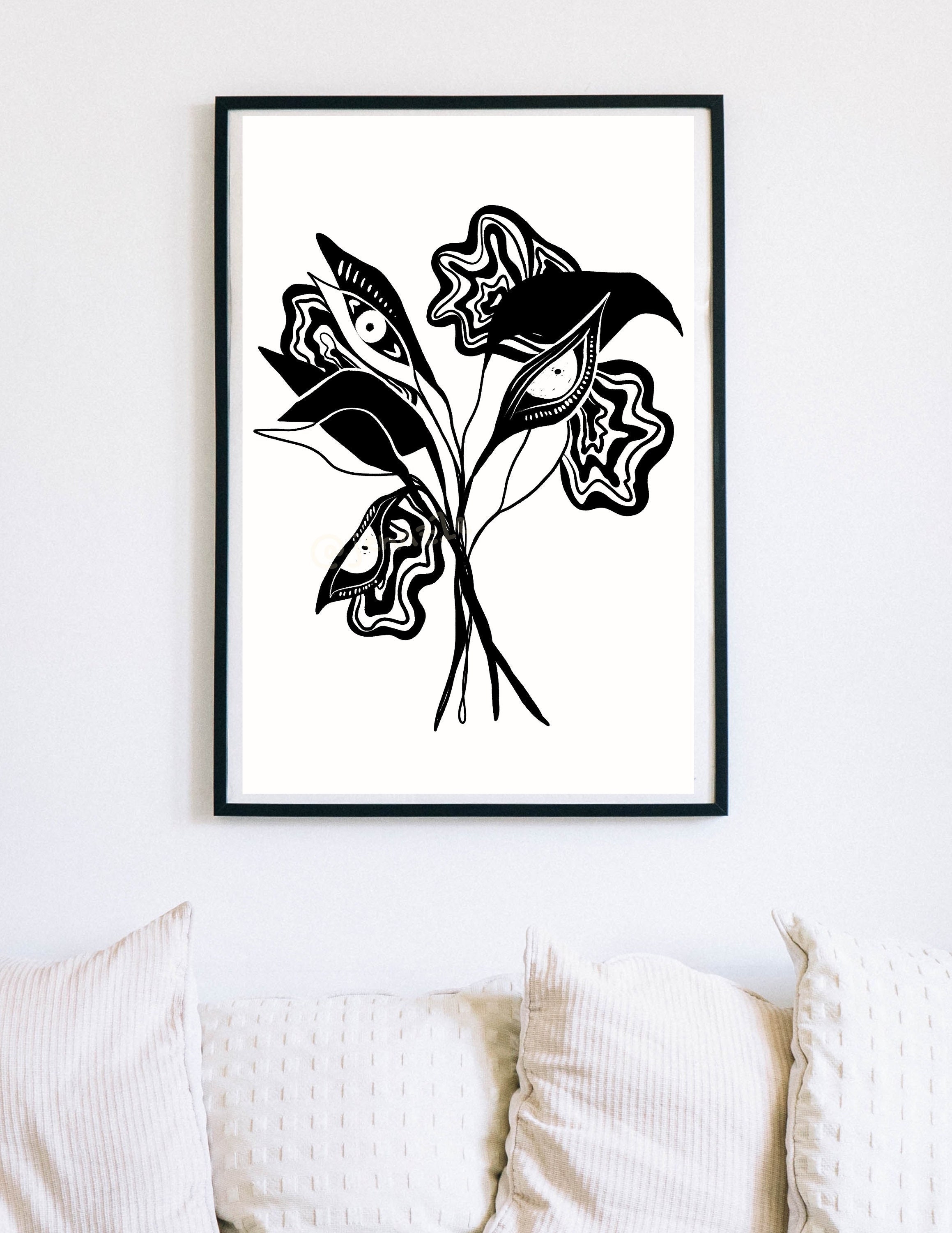 PRINTABLE Digital Download Wall Art Print Abstract Floral - Etsy