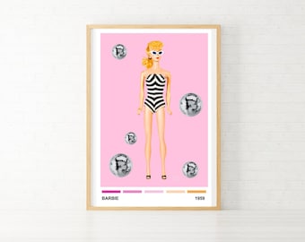 Barbie and Ken Digital Print Retro Barbie Poster Barbie - Etsy