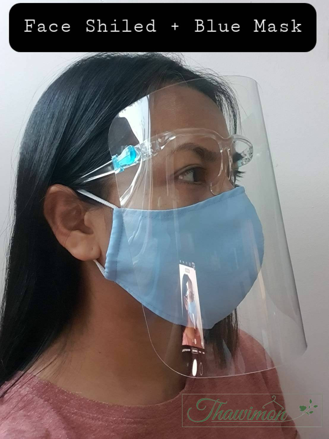 Ppe Face Shield With Clear Glasses Frame Full Face Covering Etsy