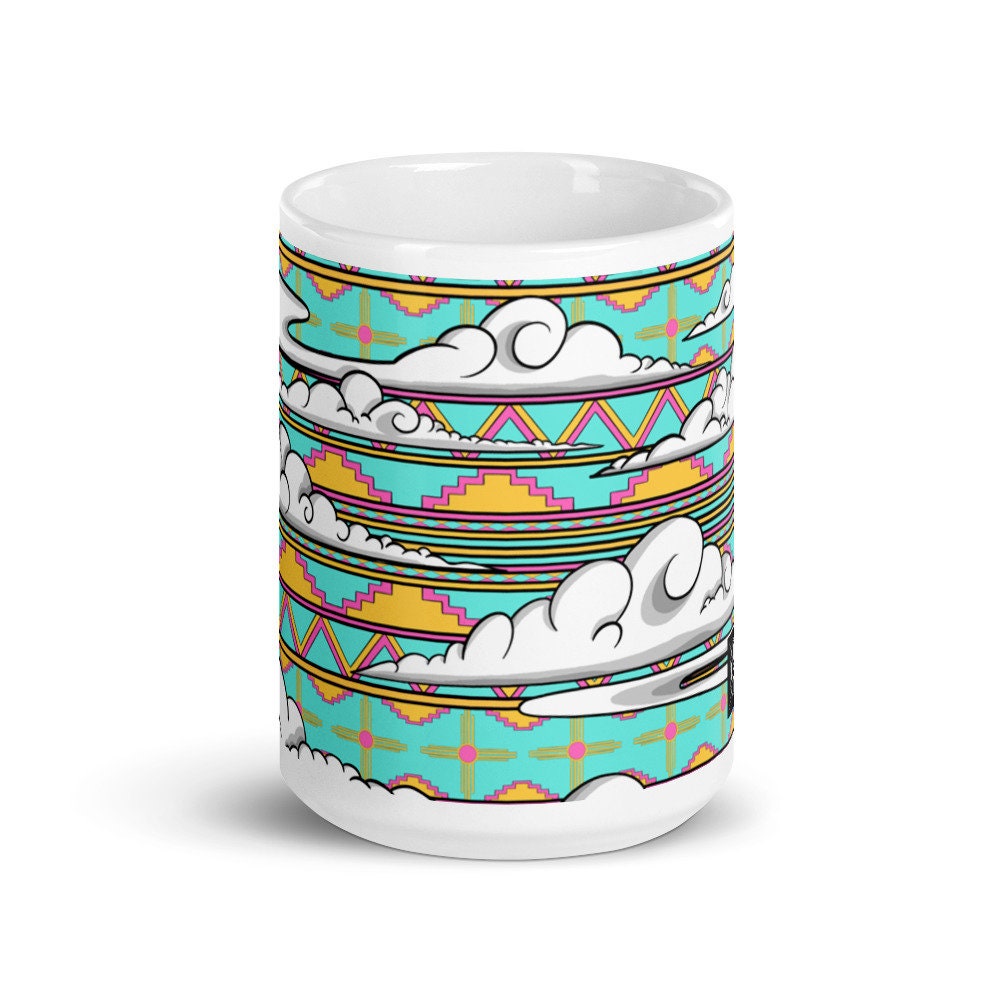 Retro New Mexico Glossy Mug, Southwestern New Mexico Mug, Southwestern ...