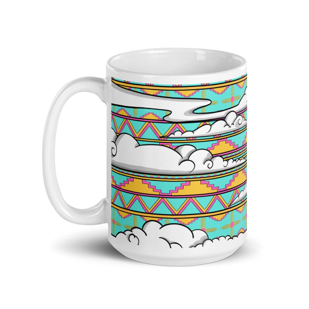 Retro New Mexico Glossy Mug, Southwestern New Mexico Mug, Southwestern ...