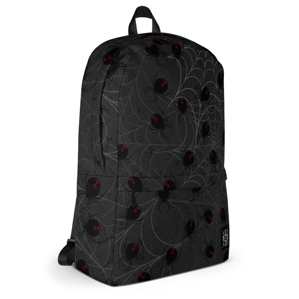 Halloween Backpack, Black Widow Spider Backpack, Spider Webs Backpack ...