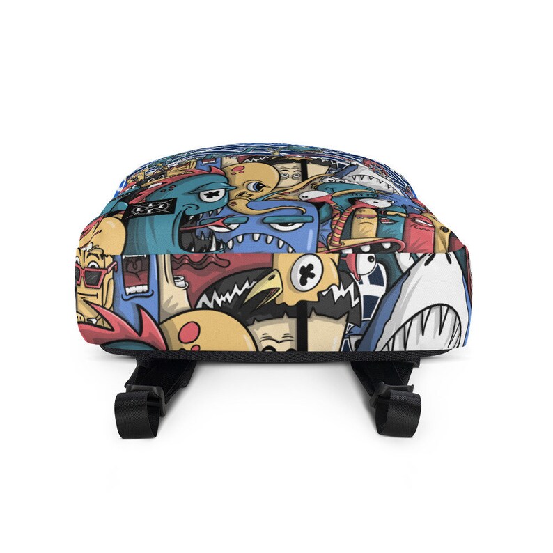 Monster Characters Backpack, Doodle Art Backpack, Japanese Character ...