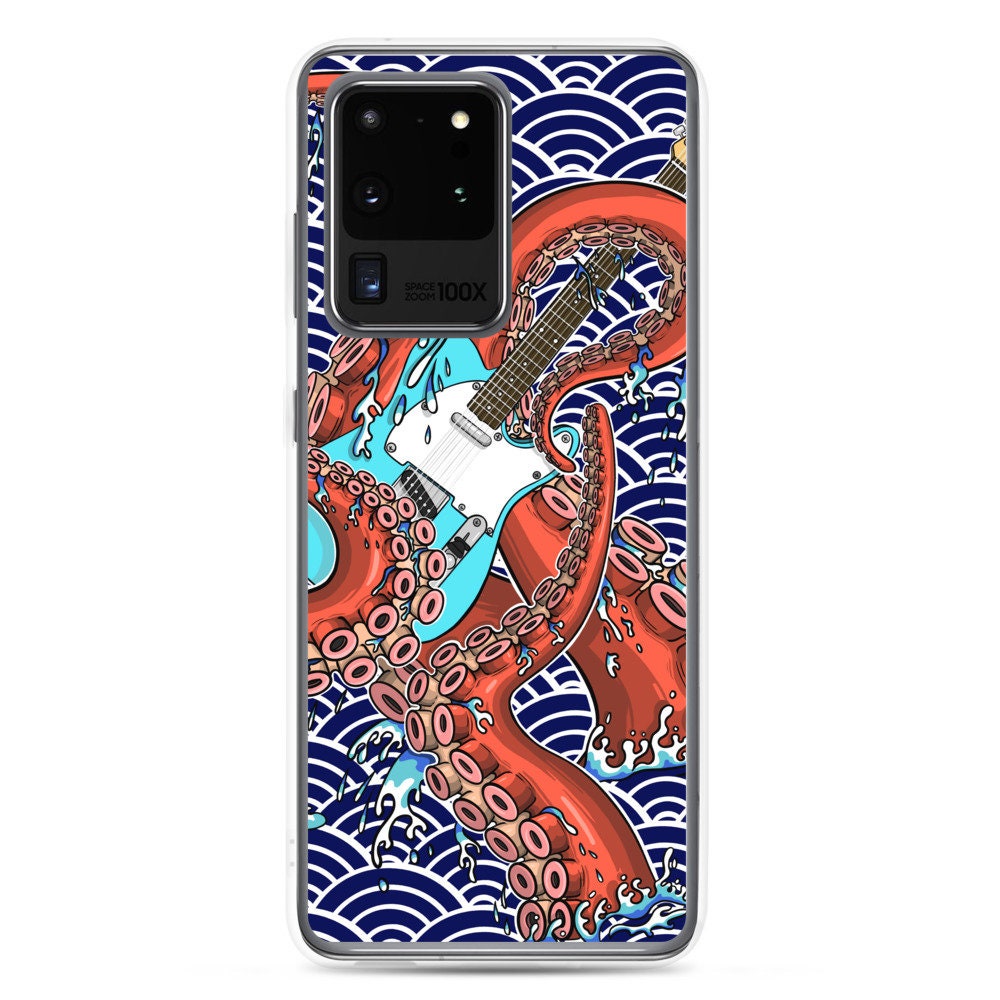 Octopus Holding Guitar Samsung Phone Case Japanese Samsung - Etsy