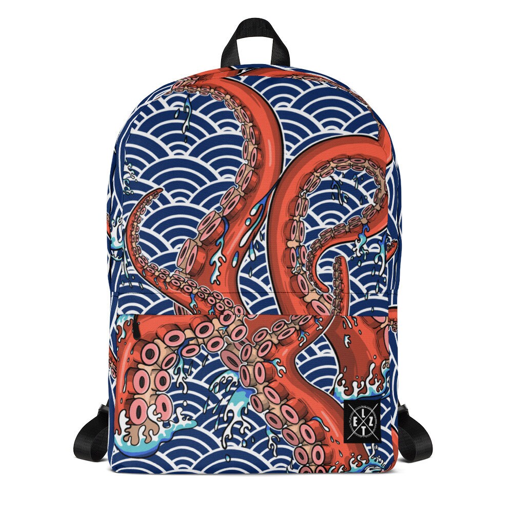 Octopus Backpack, Japanese Backpack, Octopus Tentacles Backpack, Beach ...