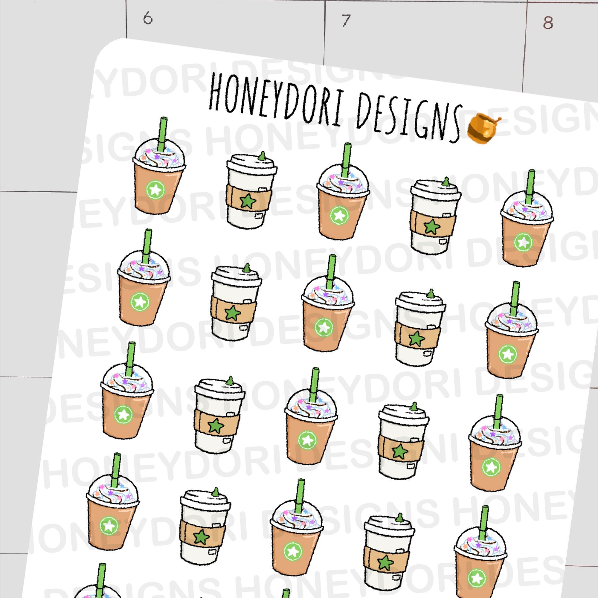 Starbucks Coffee Stickers-coffee Stickers-drink Stickers-planner ...