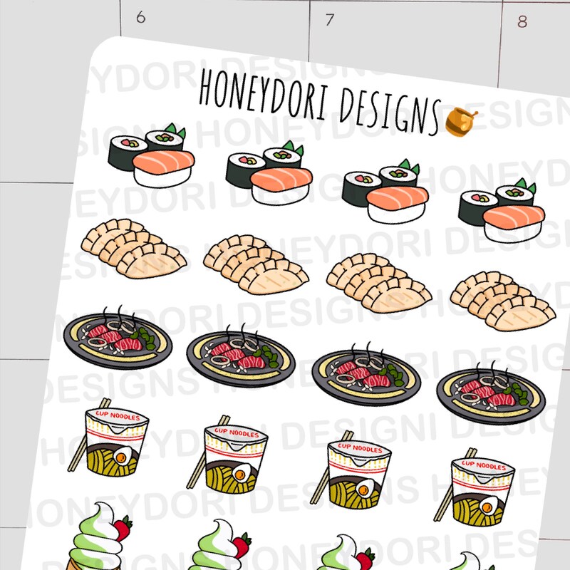 Cute Food Stickers - Etsy