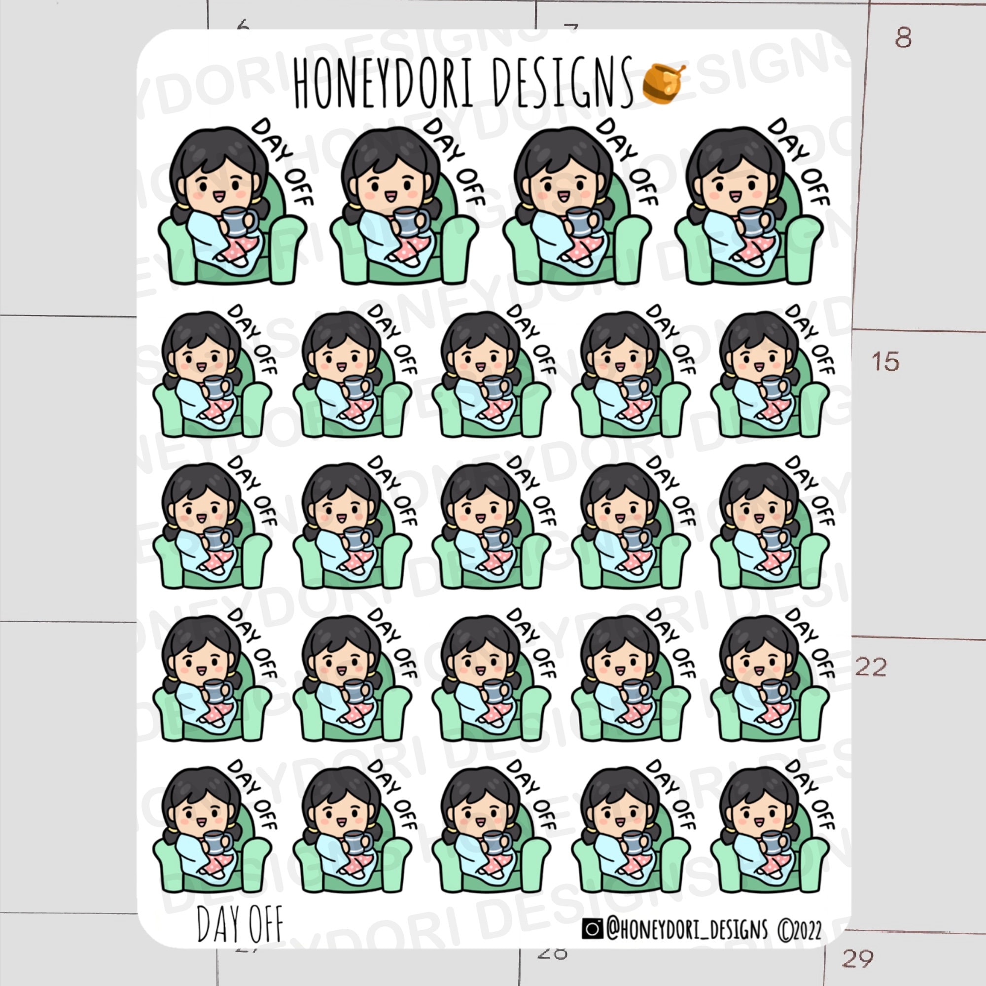 Day off Stickers Day off Planner Stickers Dayoff Stickers Weekend ...