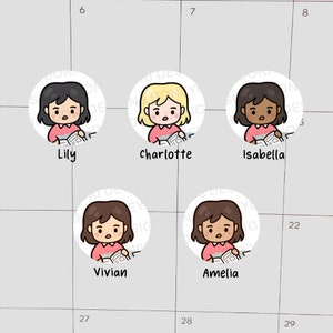 Study Time Stickers Cute Girl Planner Stickers Girl Study Stickers Test ...