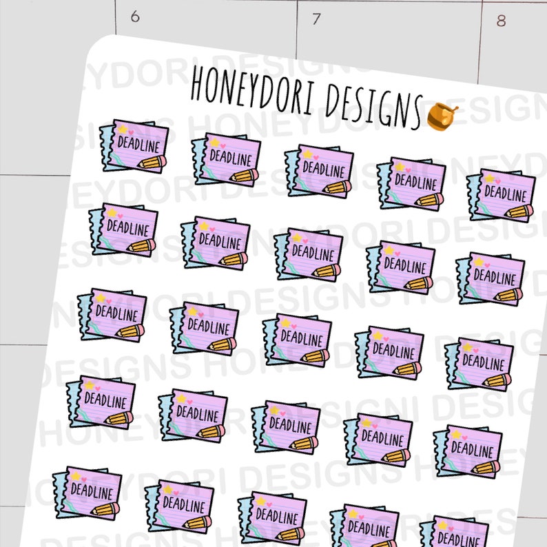 Deadline Stickers Planner Stickers-reminder Stickers-scrapbook Stickers ...