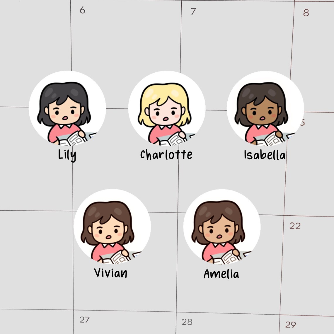 Work Planner Stickers - Cute Girl Working Stickers - Laptop Work ...