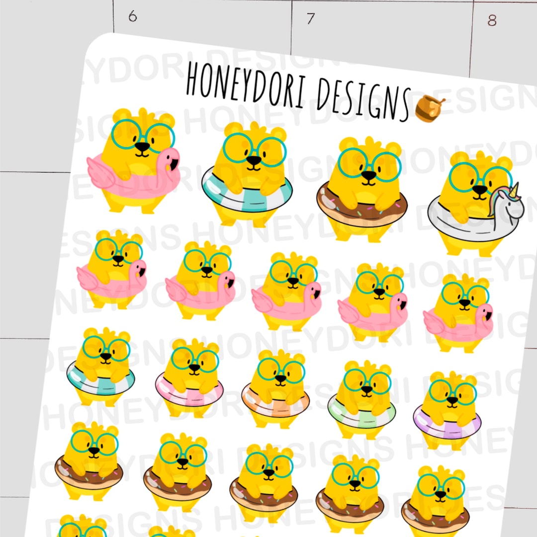 Floatie Stickers - Pool Float Stickers - Pool Day Stickers - Vacation ...