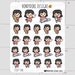 Study Time Stickers Cute Girl Planner Stickers Girl Study - Etsy