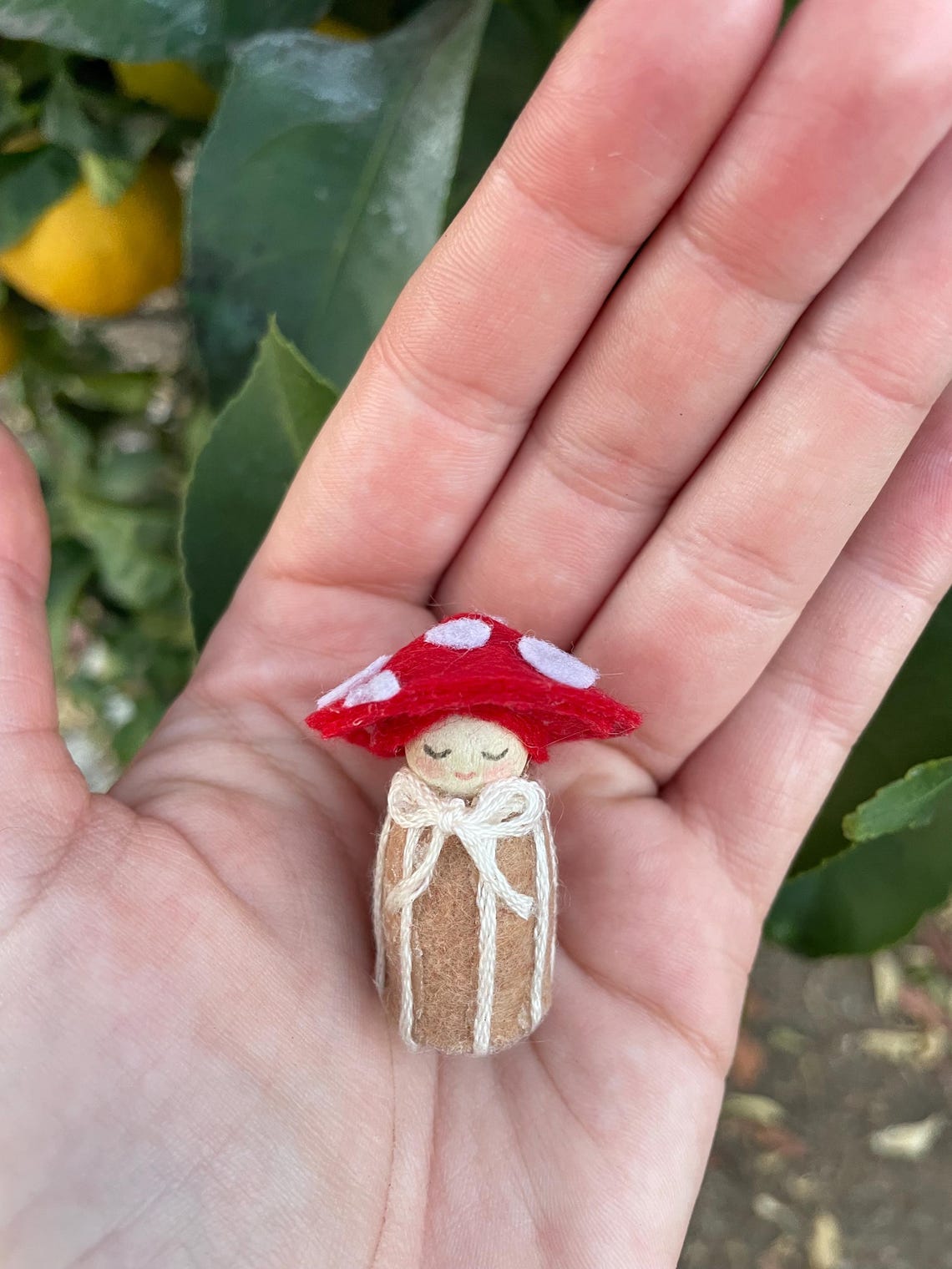 Custom Waldorf Inspired Mushroom Peg Doll - Etsy