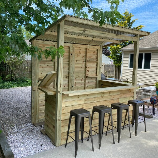 Small Home Corner Garden Bar 2.1x2.1m Cocktail BBQ Bar - Etsy Canada