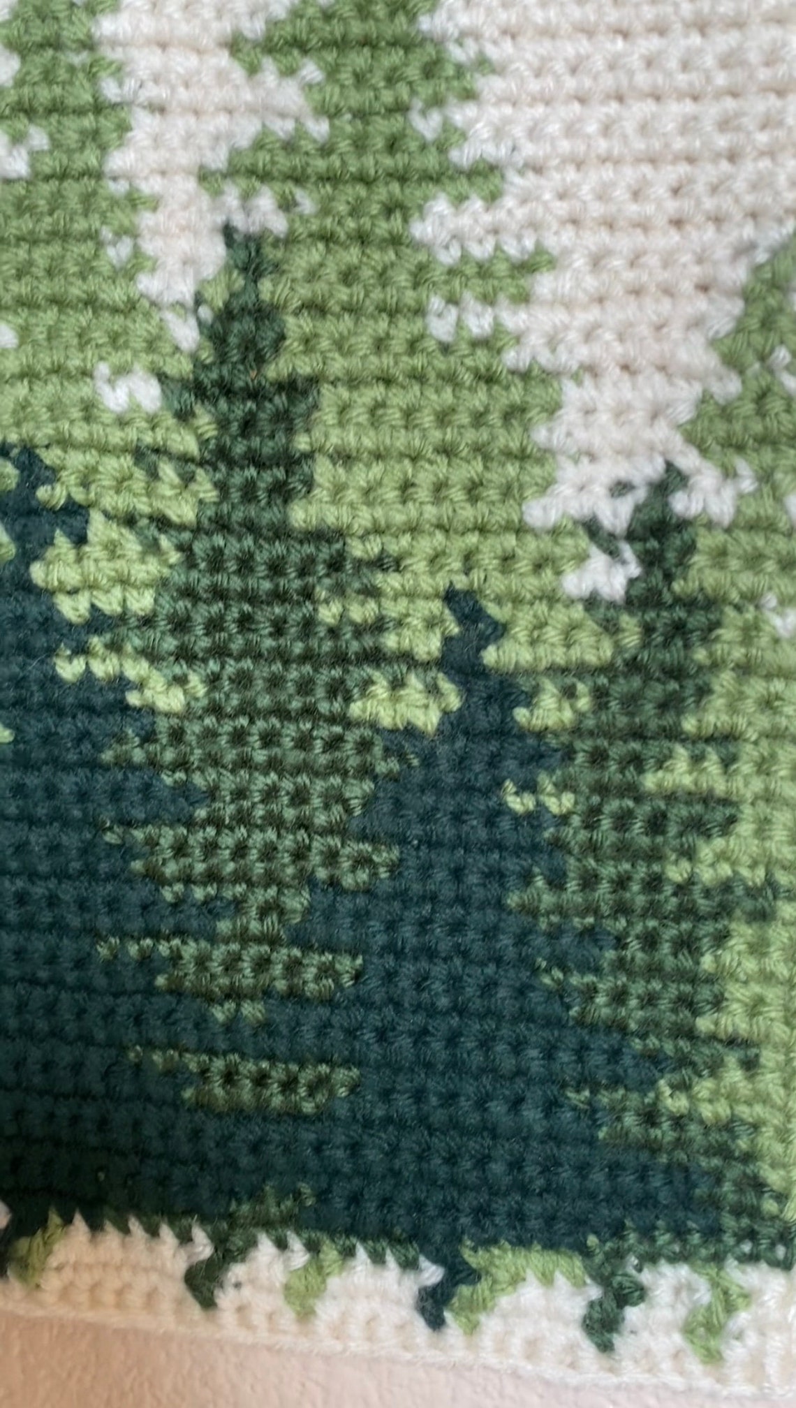 Handmade Crochet Forest Tree Wall Hanging Tapestry Complete Finished - Etsy