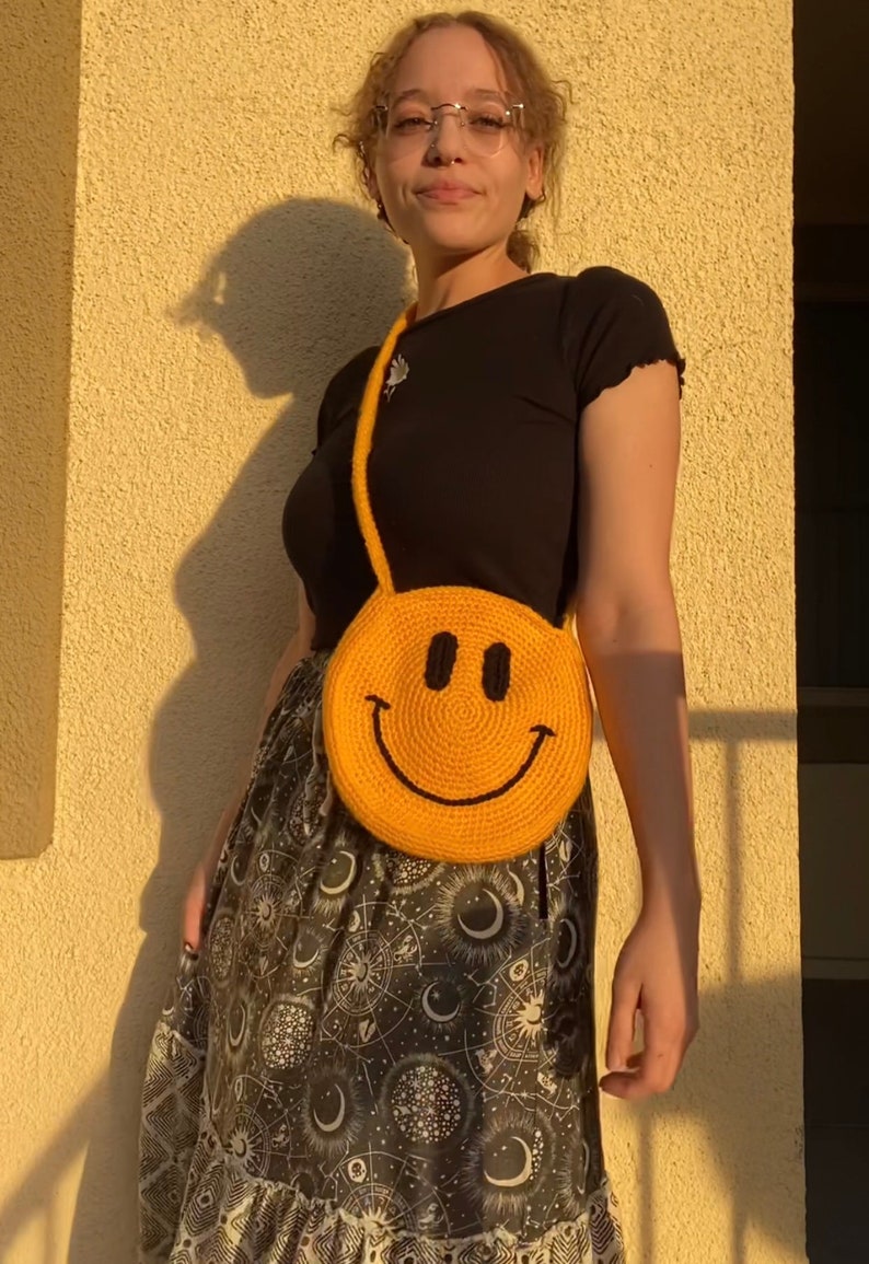 Crochet Smiley Face Bag Pattern *DIGITAL DOWNLOAD ONLY* - Etsy