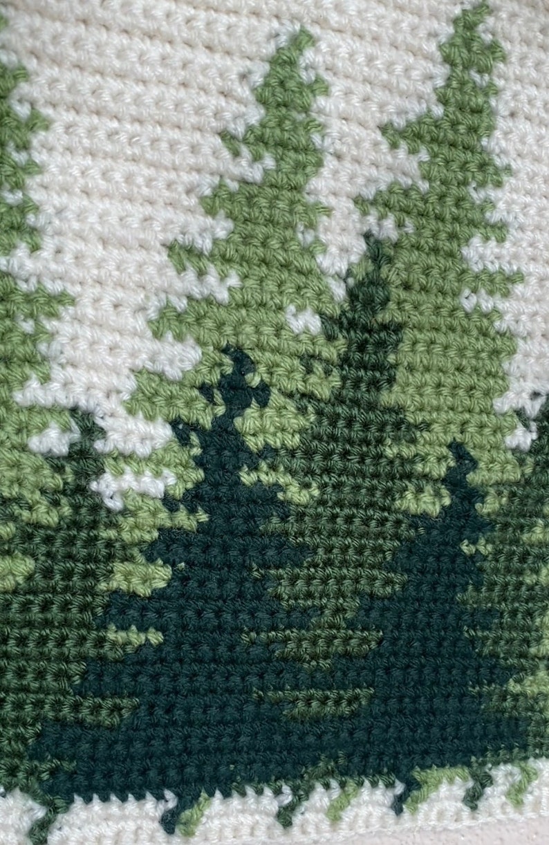 Handmade Crochet Forest Tree Wall Hanging Tapestry Complete Finished - Etsy