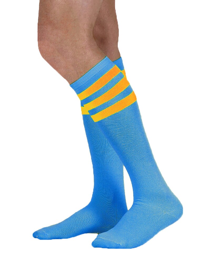 Unisex Neon Colored Knee High Tube Socks With Neon Colored | Etsy