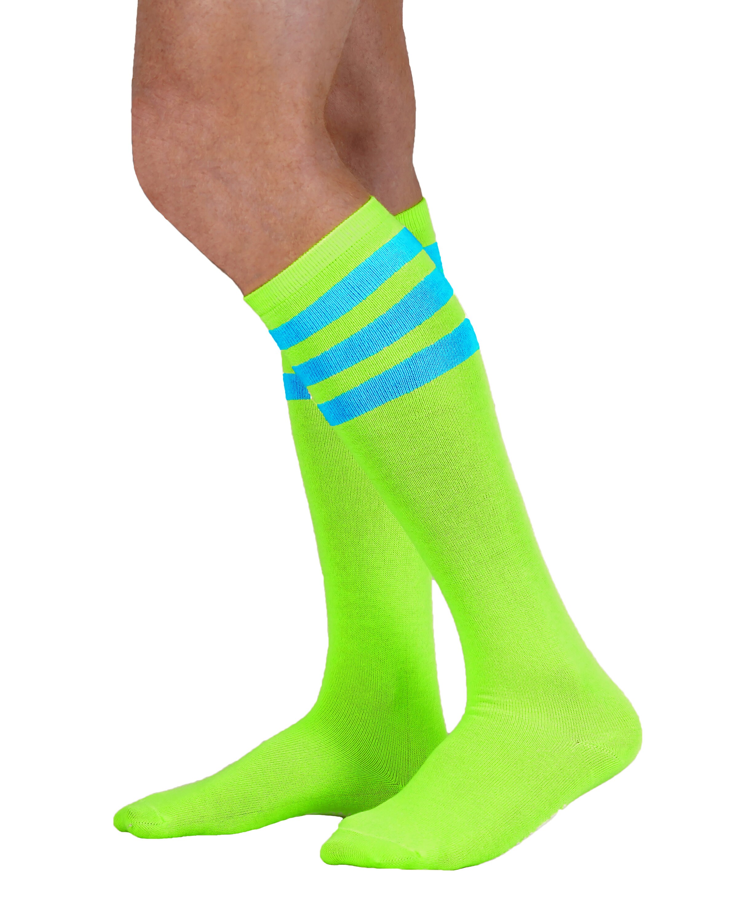 Unisex Neon Colored Knee High Tube Socks With Neon Colored - Etsy