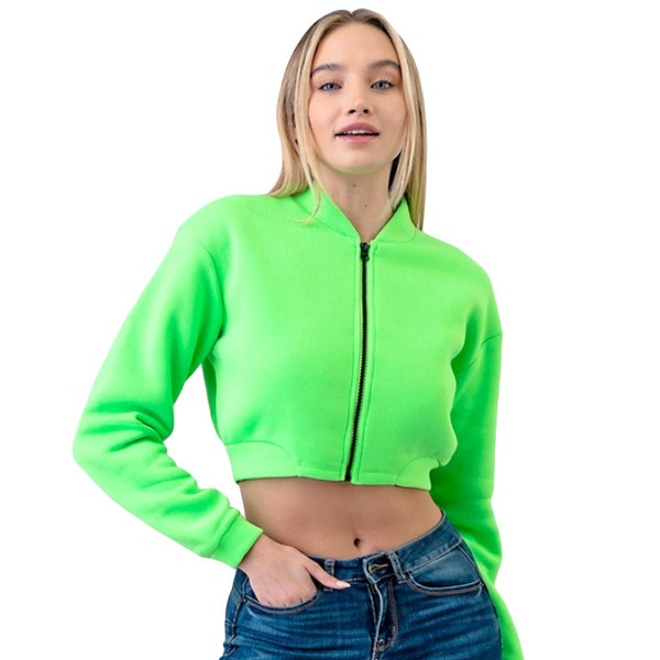 Neon Green Crop Top - Etsy