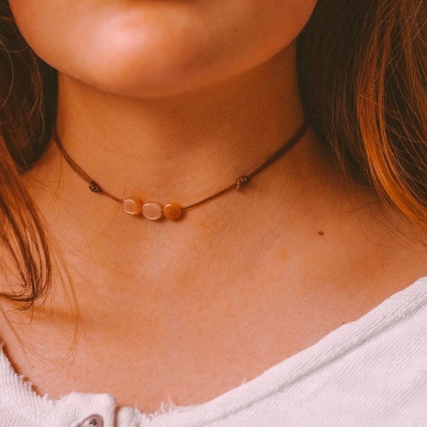 Beaded Cord Necklace - Etsy