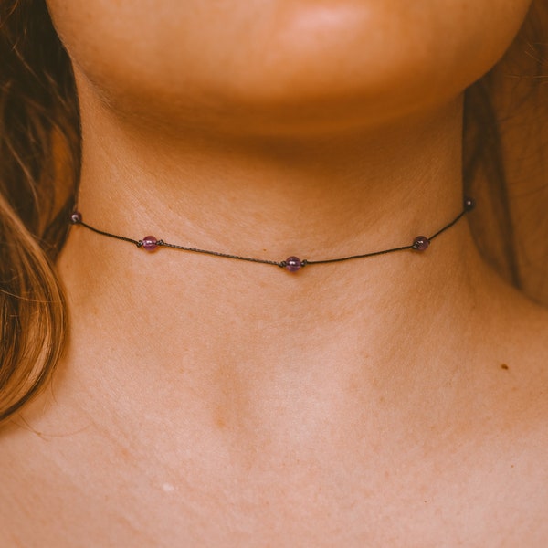 Amethyst Choker - Etsy