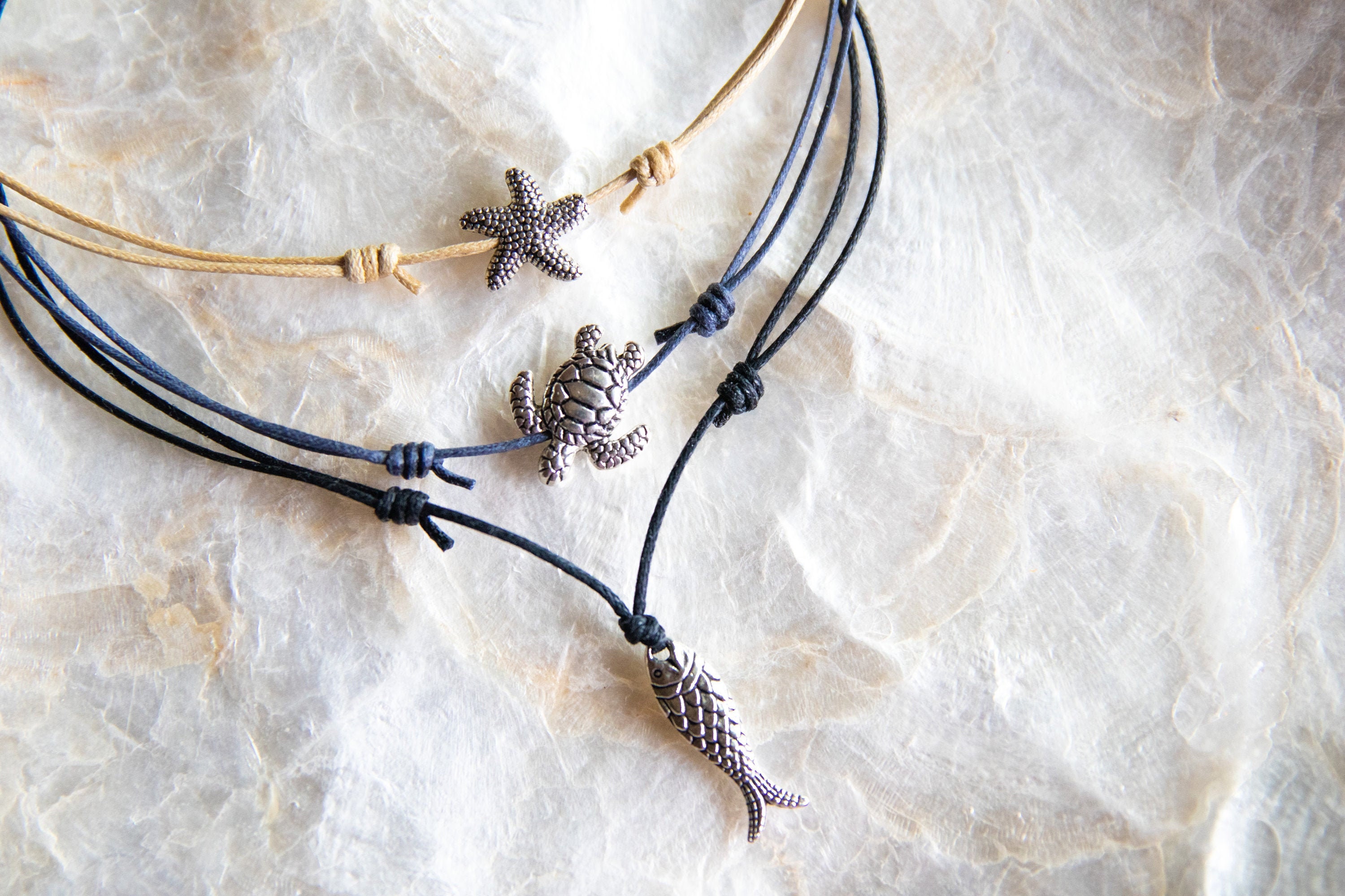 Charm Necklace TURTLE Necklace FISH Necklace STARFISH | Etsy