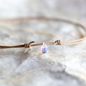 Rainbow Crystal Teardrop Choker Necklace Boho Hippie Dainty - Etsy