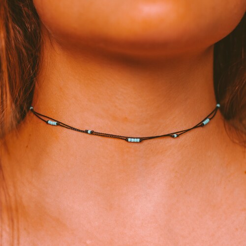 Beach Necklace/boho Choker/beach Jewelry/beaded Choker/beaded - Etsy