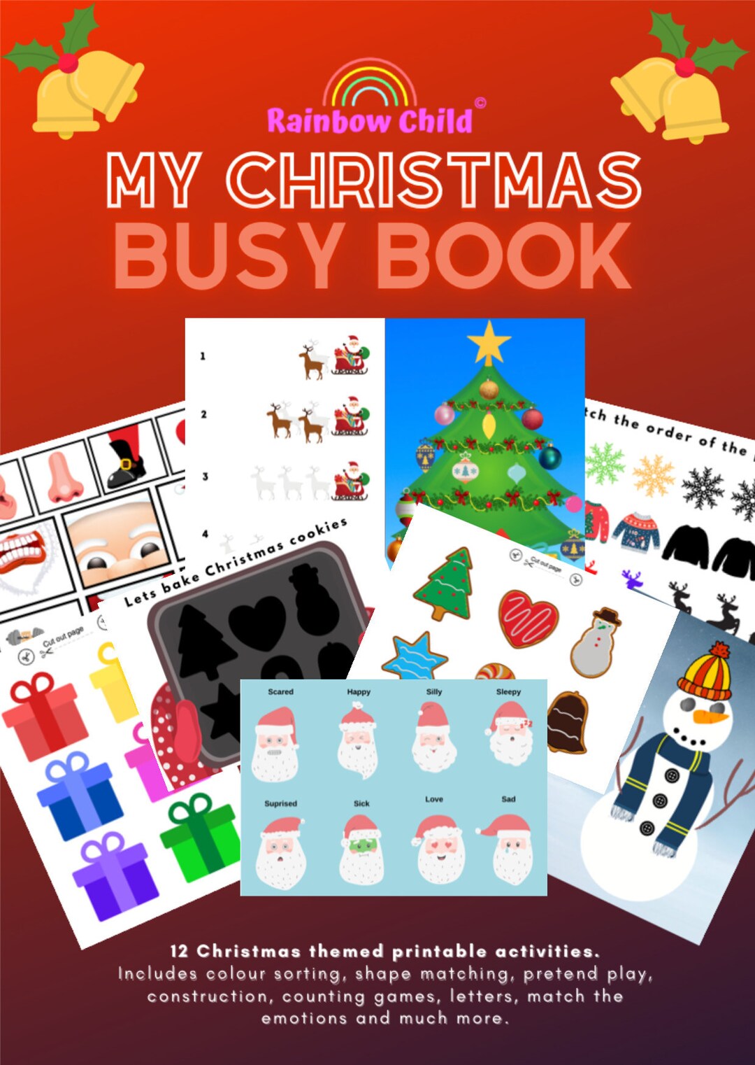 Printable christmas Busy Books Bundle for Toddlers and Preschoolers ...